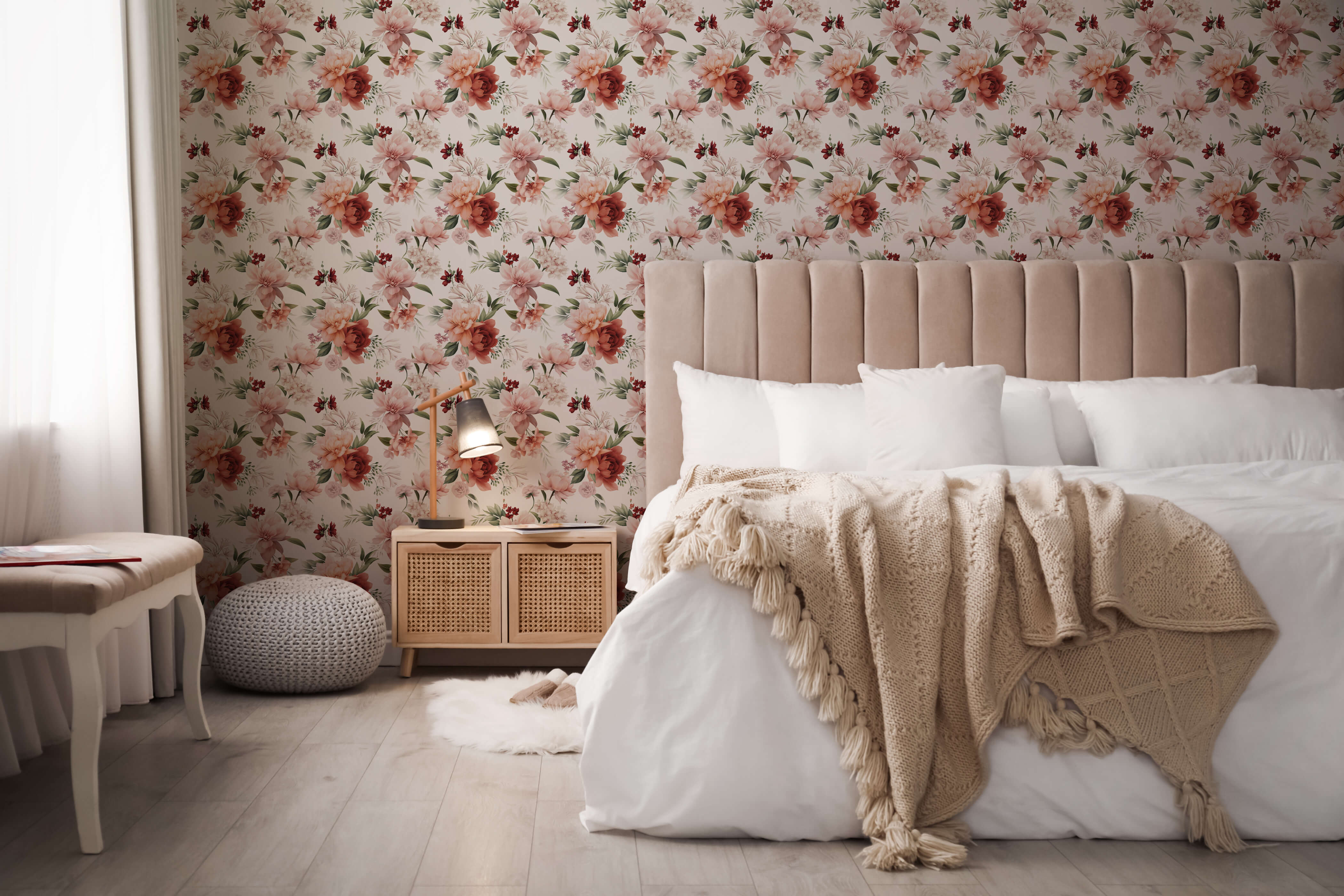 Dalot Pink Peony Wallpaper - Painted Floral Design | Bobbi Beck – Proleno